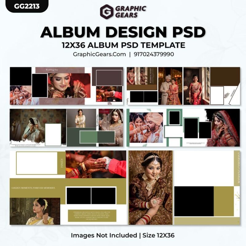 Download Wedding Album Design PSD Templates 2024 – 12X36 Album PSD Pack ...
